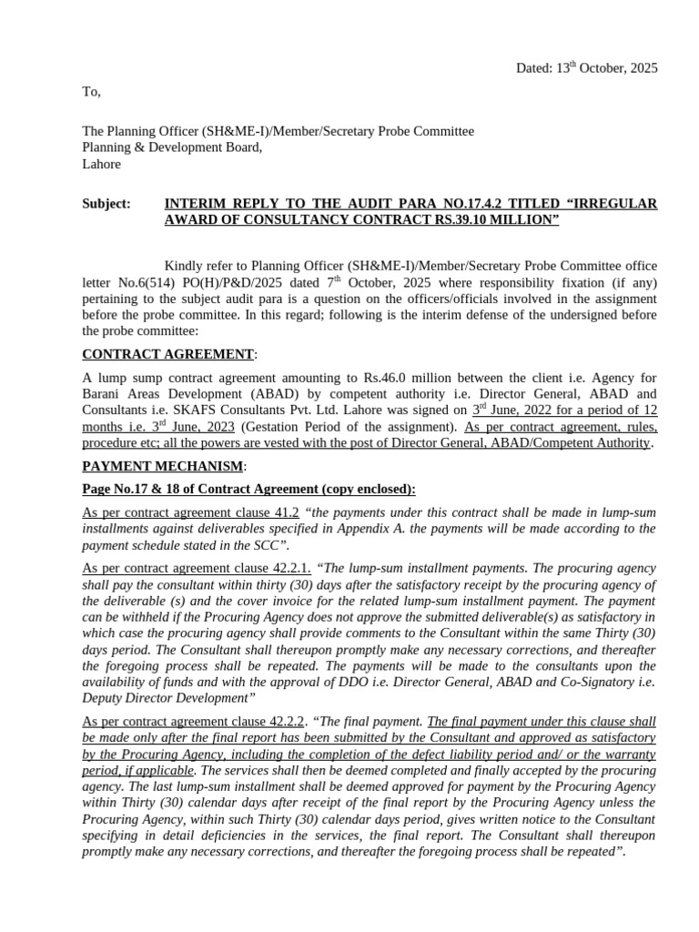 Letter to Inquiry Officer | PDF