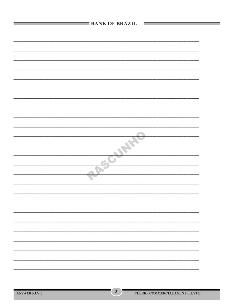 Recent Test With Draft Sheet Cesgranrio | PDF | World Economy ...