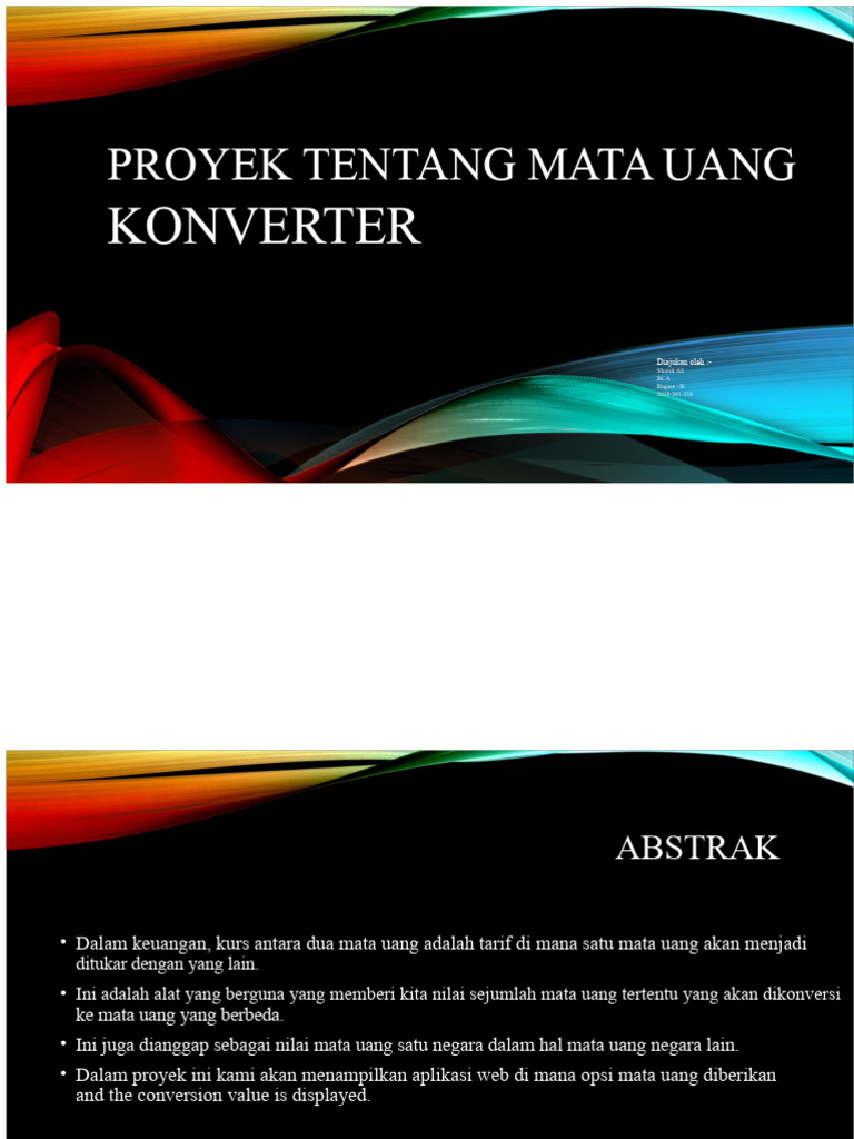Proyek pada Konverter Mata Uang | PDF
