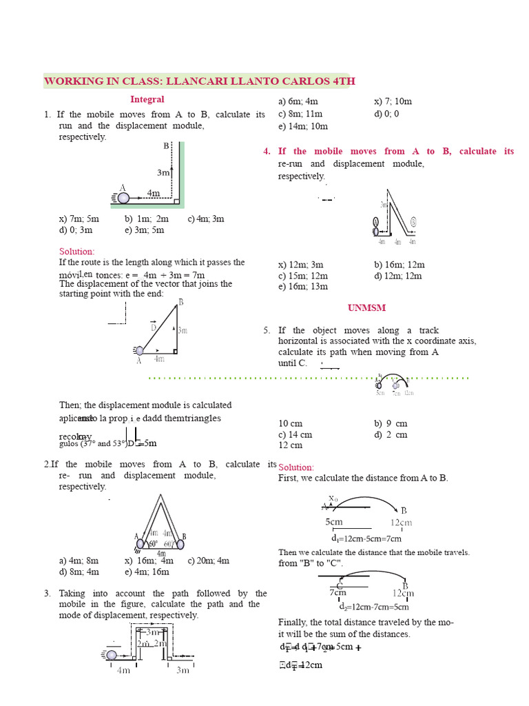 We work in class - 4th grade | PDF | Coordinate System | Euclidean Vector