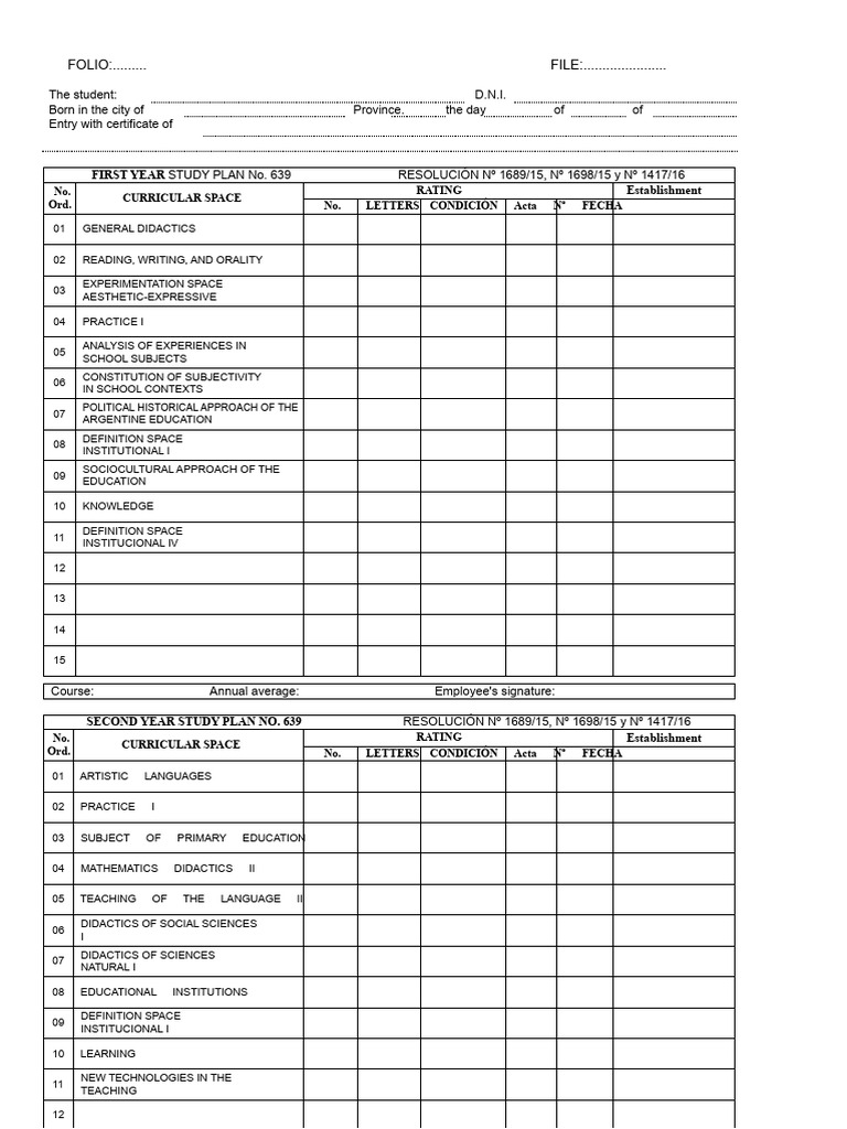 Curriculum Study Plans Overview | PDF | Curriculum | Liberal Arts Education