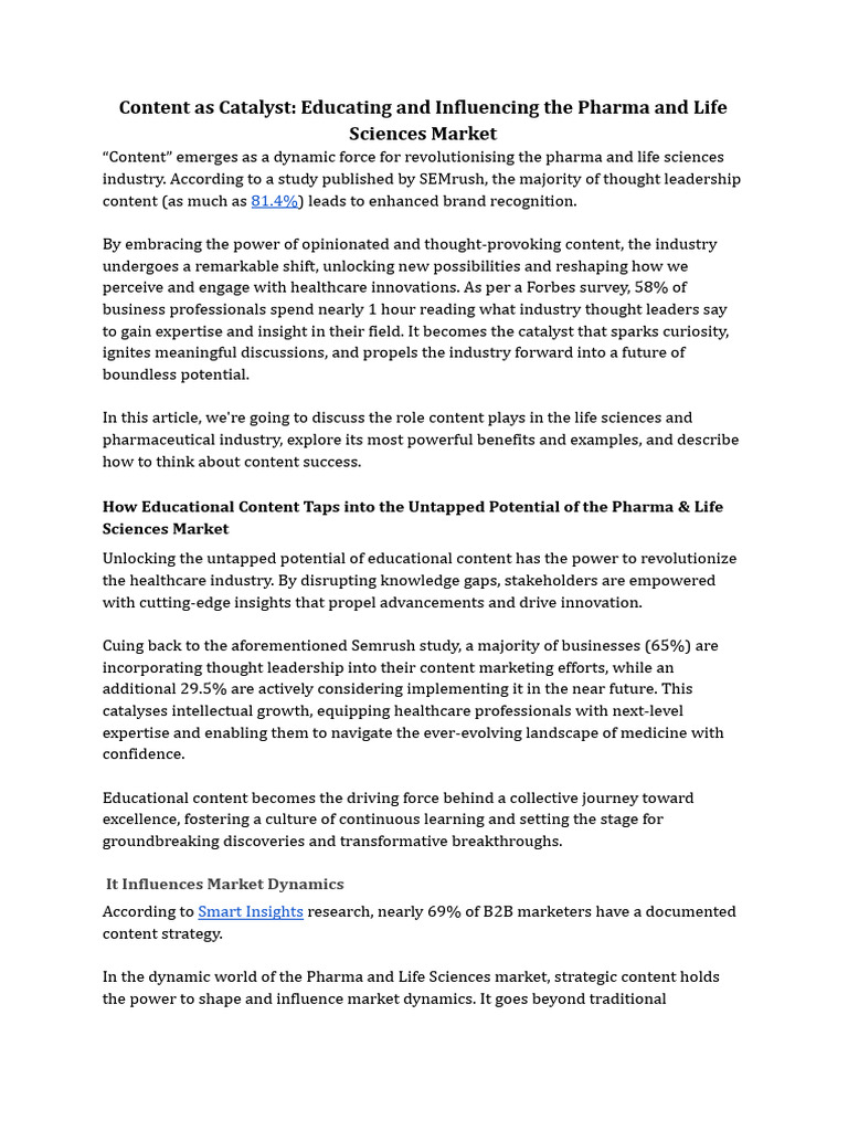 Midas-Blog-Content as Catalyst_ Educating and Influencing the Pharma and Life Sciences Market ...