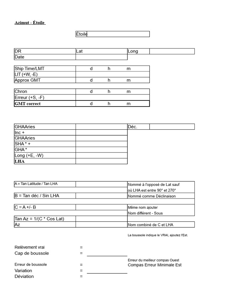 Proforma STAR Azimuth | PDF