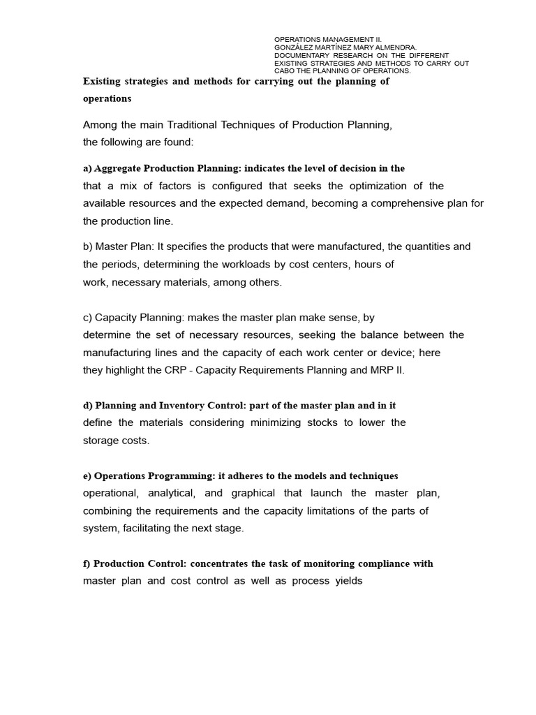 Documentary Research On The Different Strategies and Methods Available ...