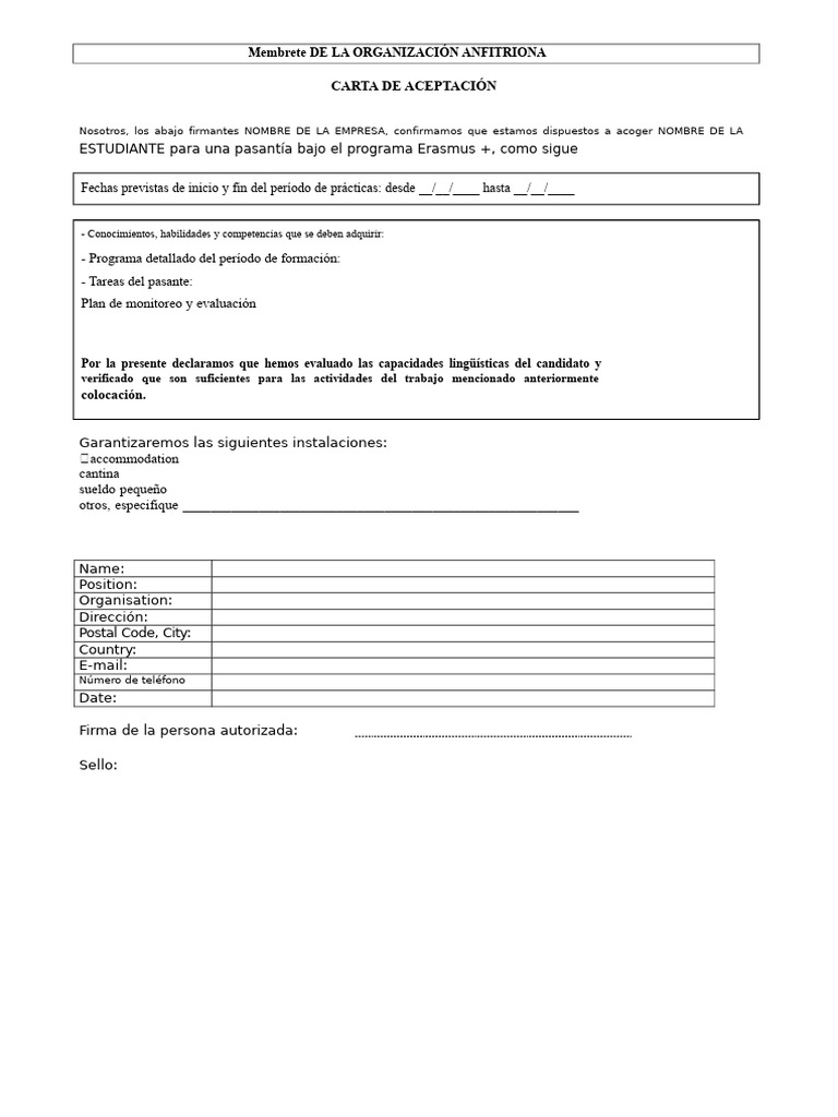 Carta de Aceptación 12460 | PDF