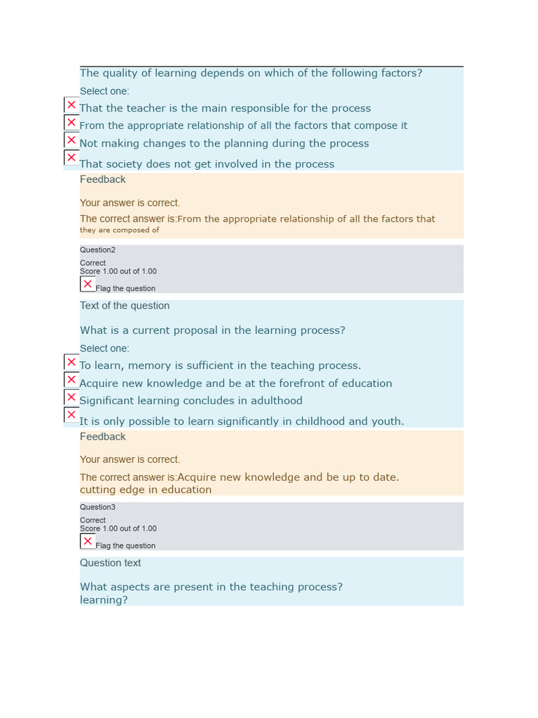 The Quality of Learning Depends On | PDF