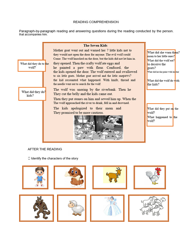 Reading Comprehension: The Seven Kids | PDF