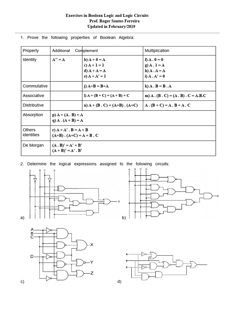 Boolean Logic and Logic Circuits | PDF | Logic Gate | Boolean Algebra