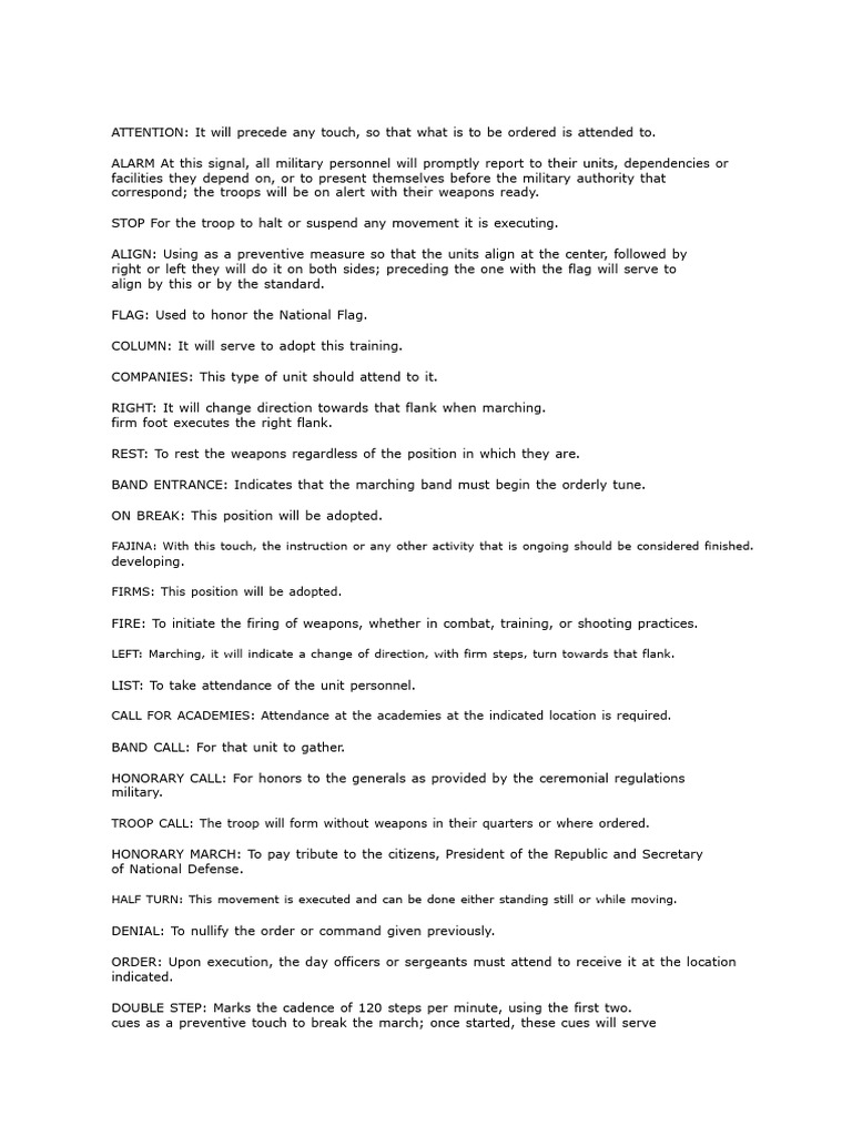 List of Military Calls | PDF | Military