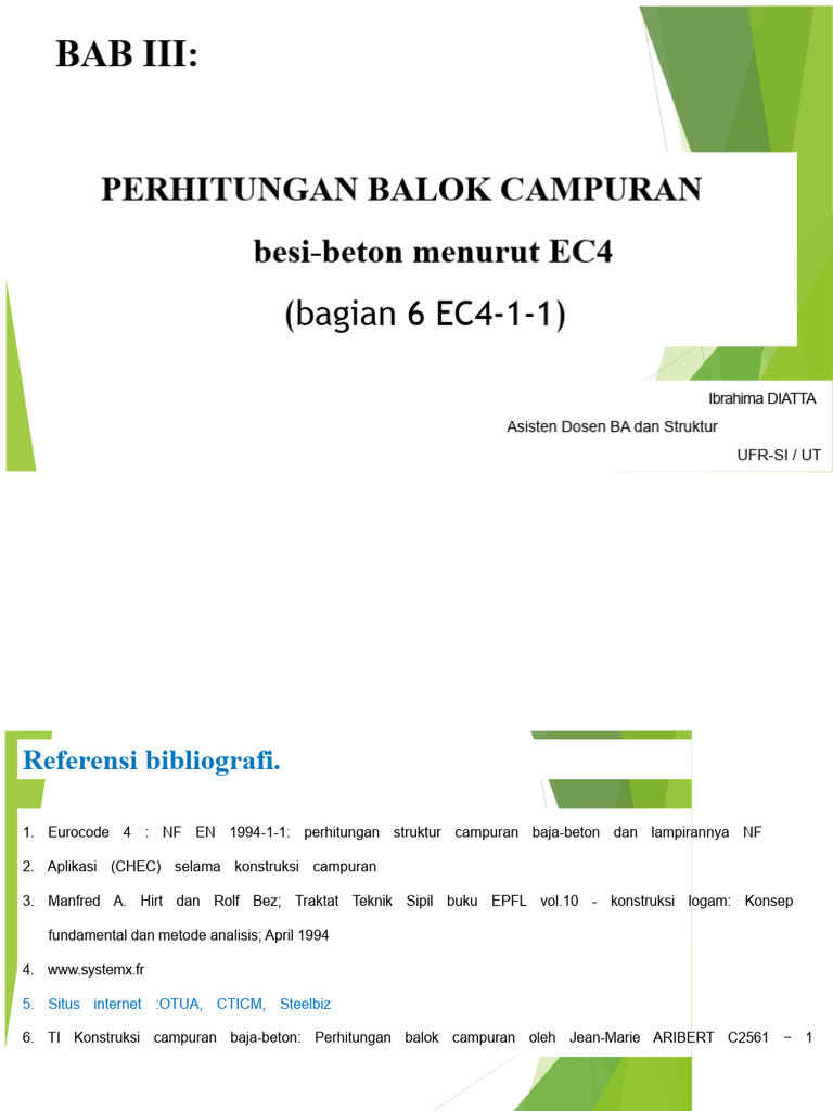 Perhitungan Balok Campuran Besi-Beton EC4 | PDF