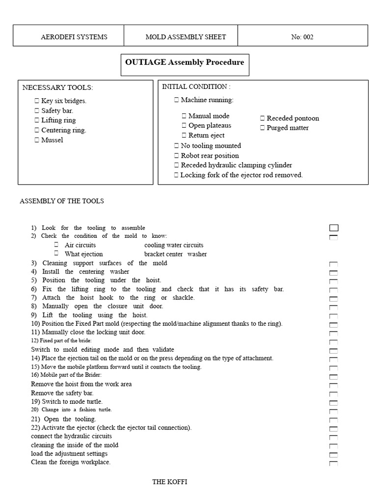mold assembly sheet | PDF
