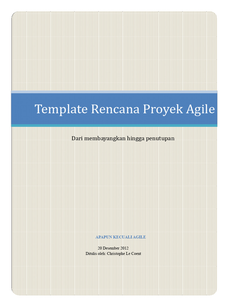 Rencana Proyek Agile: Panduan Lengkap | PDF