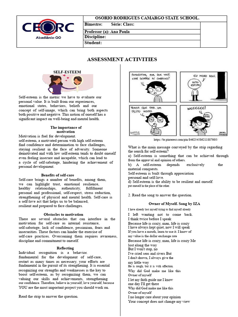 Self-Esteem and Motivation Insights | PDF | Self Esteem | Well Being