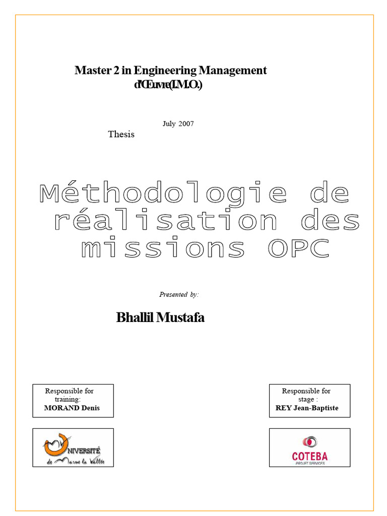Methodology for the Implementation of OPC Missions | PDF | Project ...