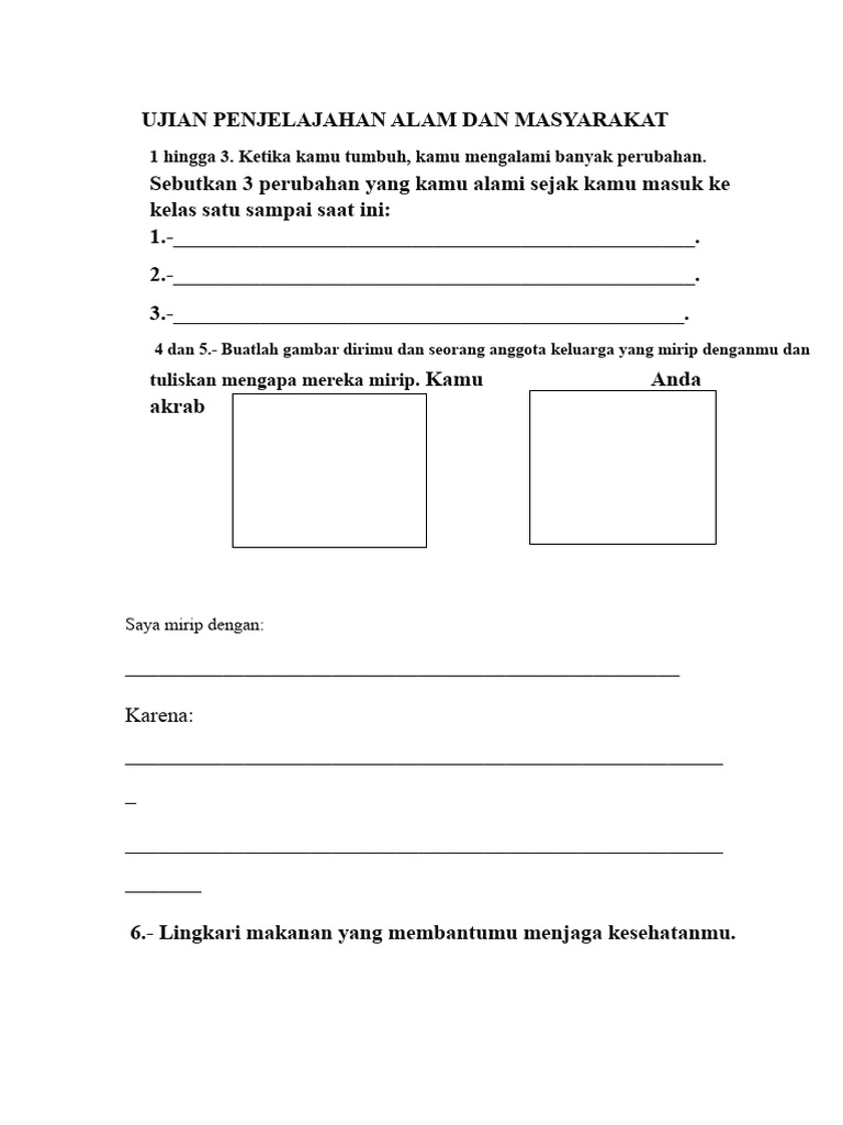 UJIAN PENJELAJAHAN ALAM DAN MASYARAKAT | PDF