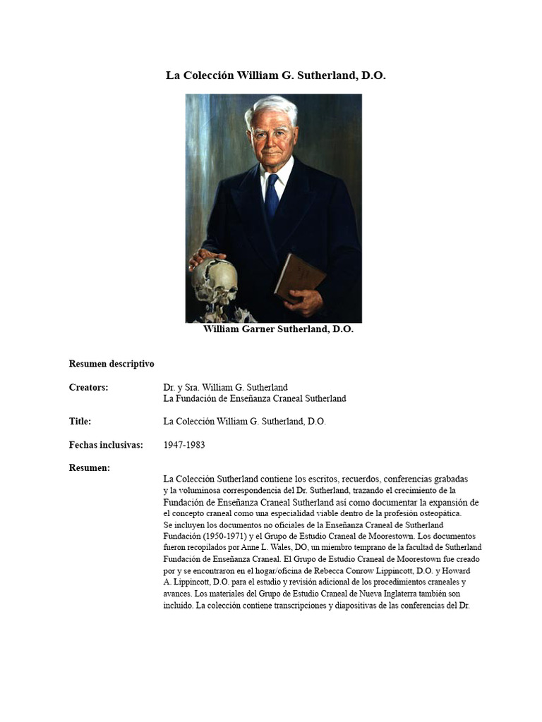 Colección Sutherland: Osteopatía Craneal | PDF