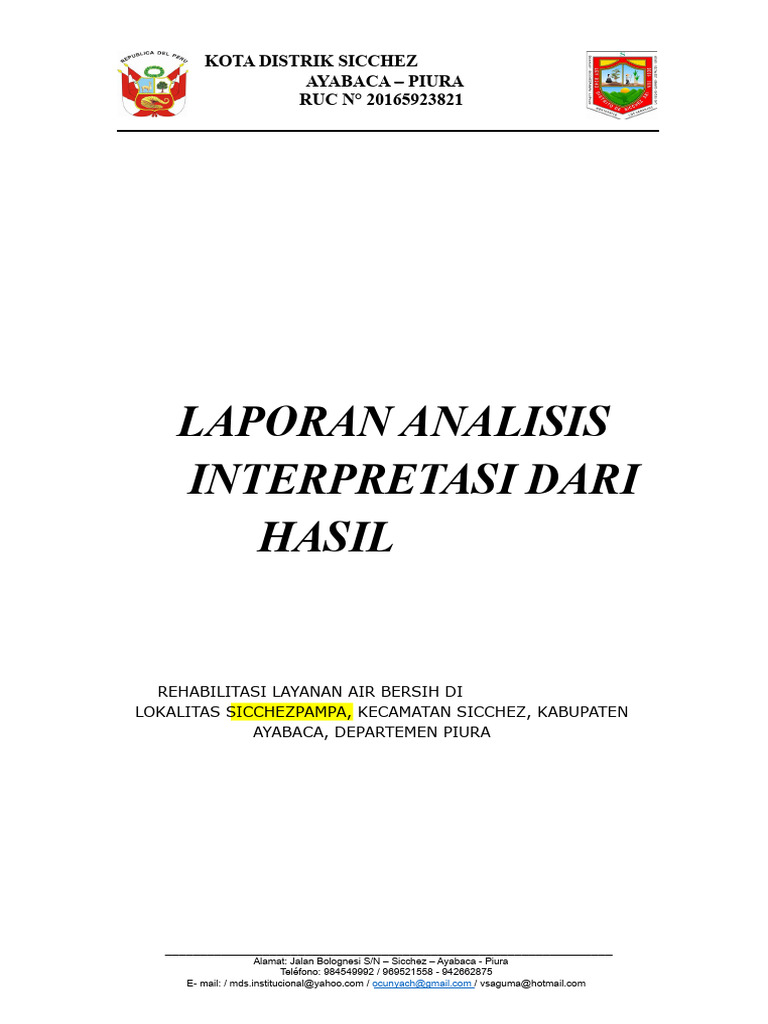 Laporan Interpretasi Hasil Analisis Air | PDF