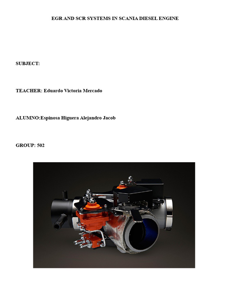 Scania Diesel Engine EGR & SCR Systems | PDF | N Ox | Exhaust Gas