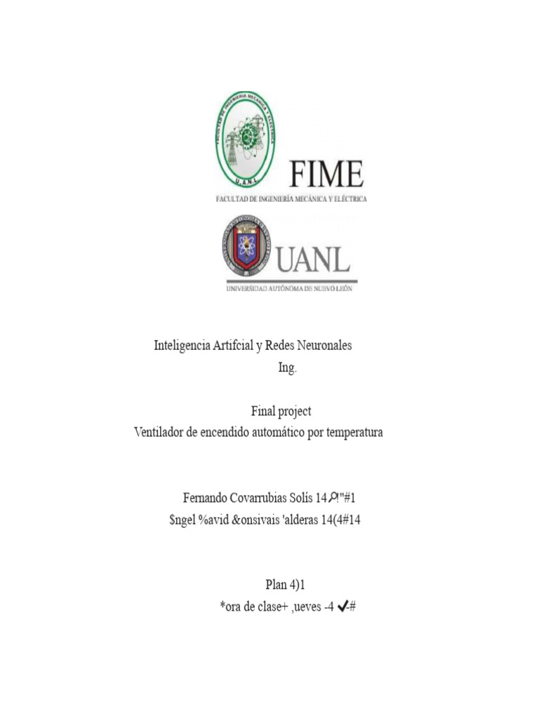 Artificial Intelligence Project. Temperature-based automatic fan turn ...