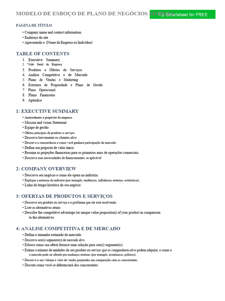 IC-Simple-Business-Plan-Outline-10809_PDF | PDF | Marketing | Mercado ...