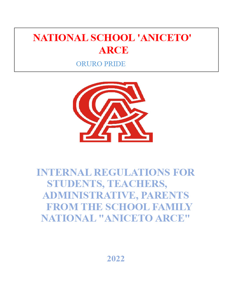 Internal Regulations - Col. Arce | PDF | Teachers