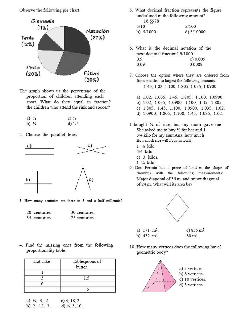 Math Problems and Solutions for Students | PDF | Area | Mathematics