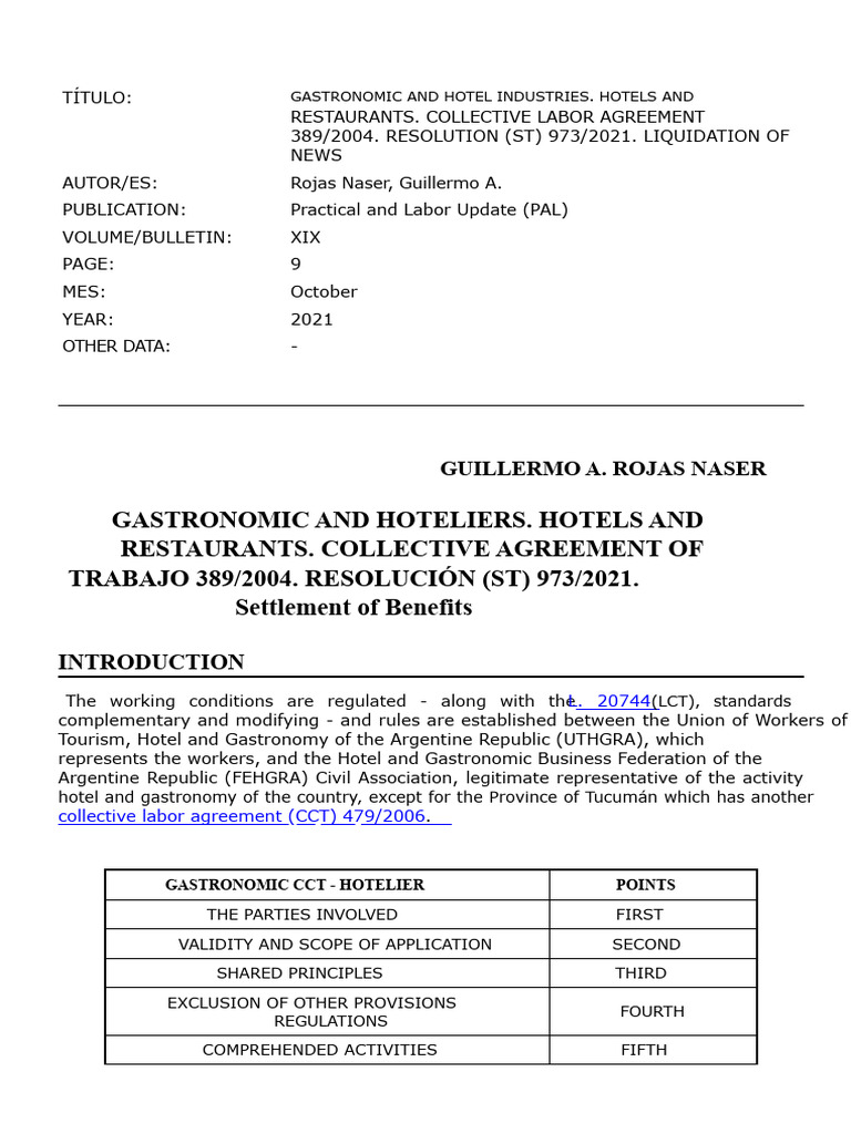 Gastronomic and Hotel Industry. Hotels and Restaurants. Collective ...