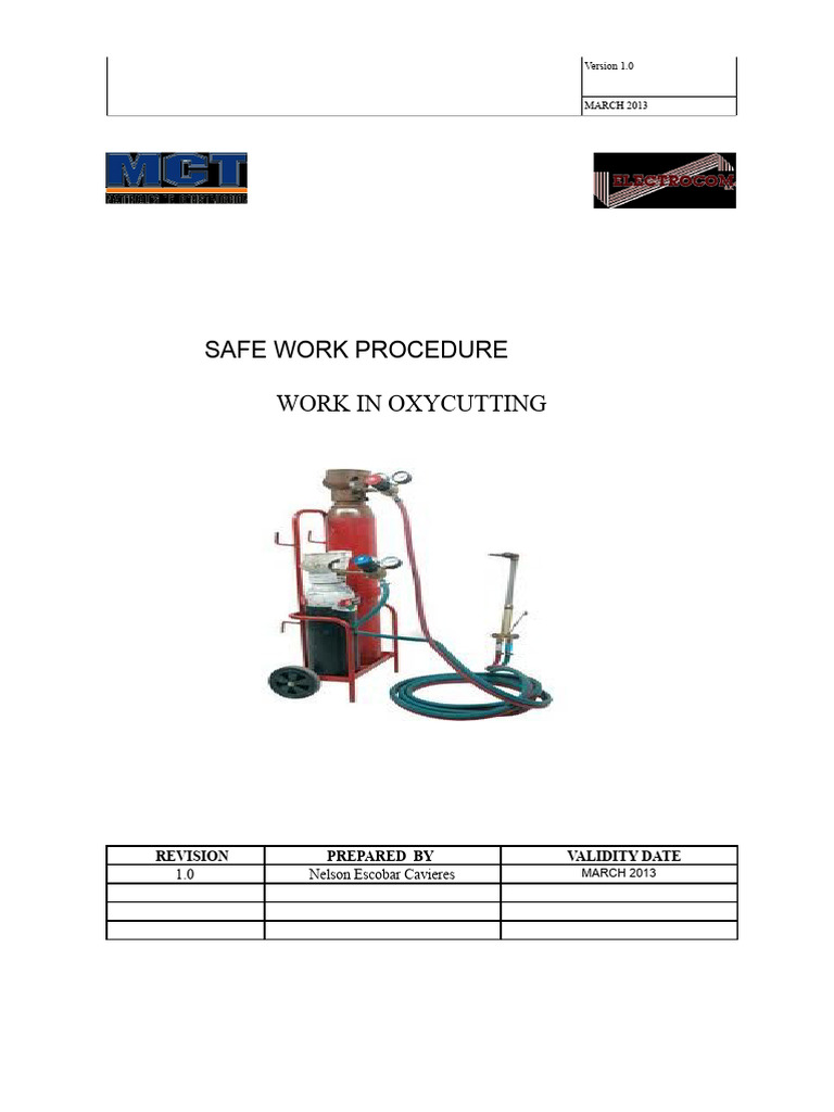 Cutting Work Procedure PDF | PDF