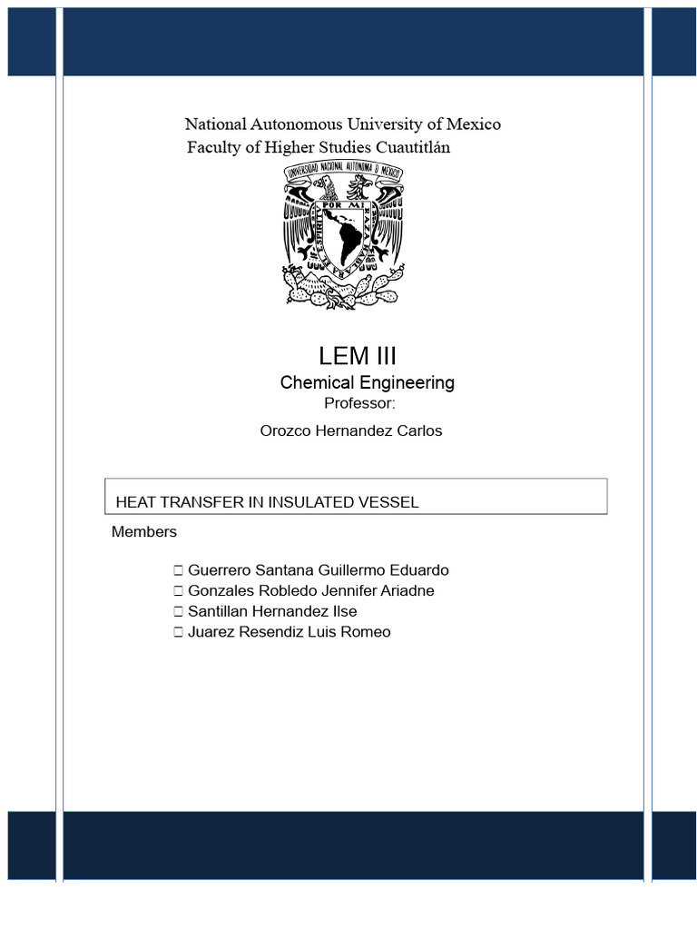 Report LEM 3. My Report Jacketed | PDF | Heat Transfer | Heat