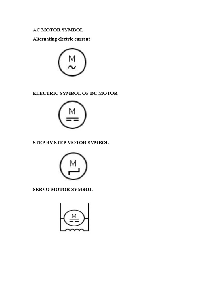 Types and Symbols of Electric Motors | PDF
