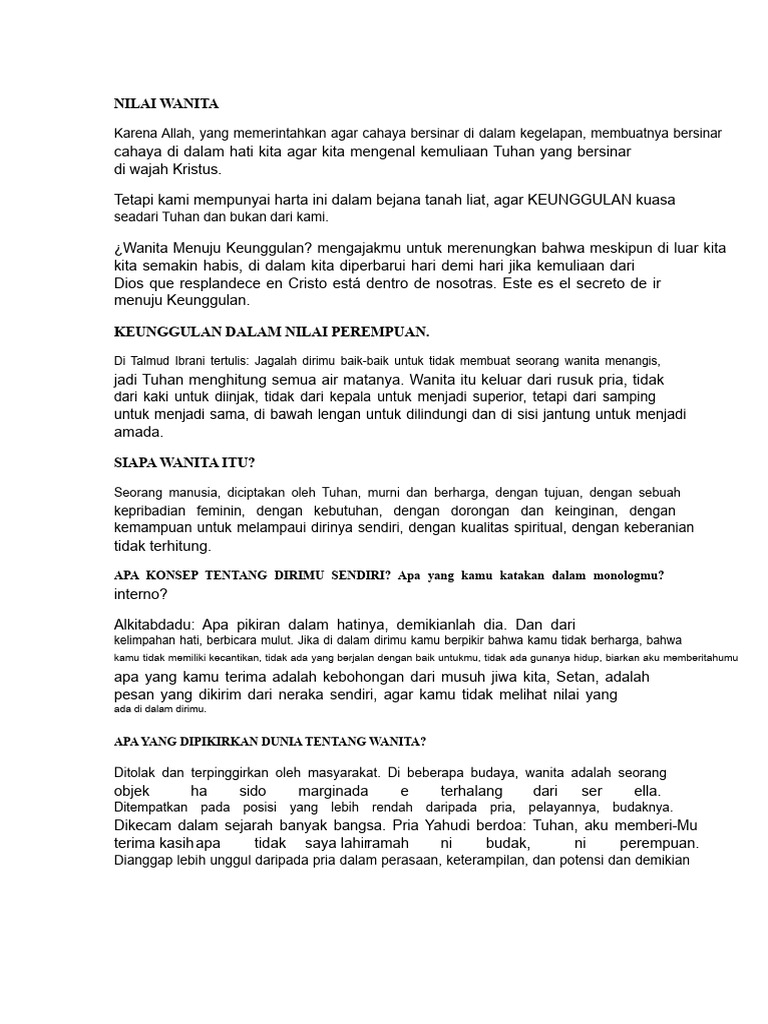 Nilai Perempuan | PDF