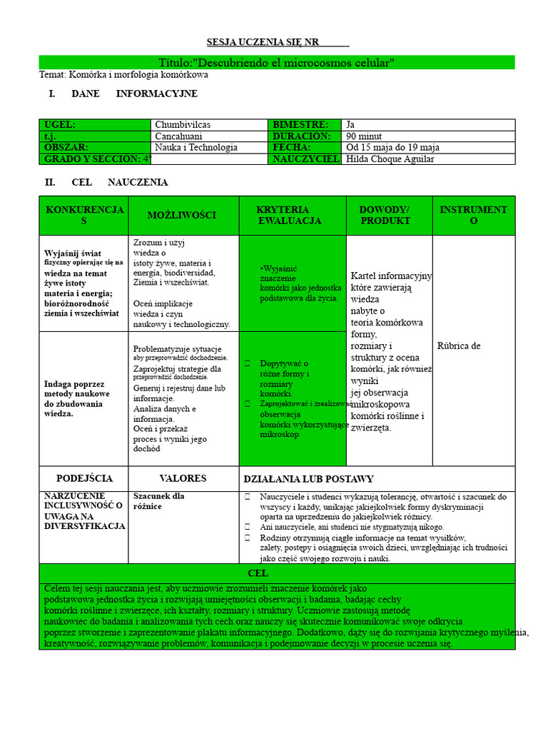 4°_SESJA NAUKI_1_JEDNOSTKA 2_SZKOŁA ŚREDNIA | PDF