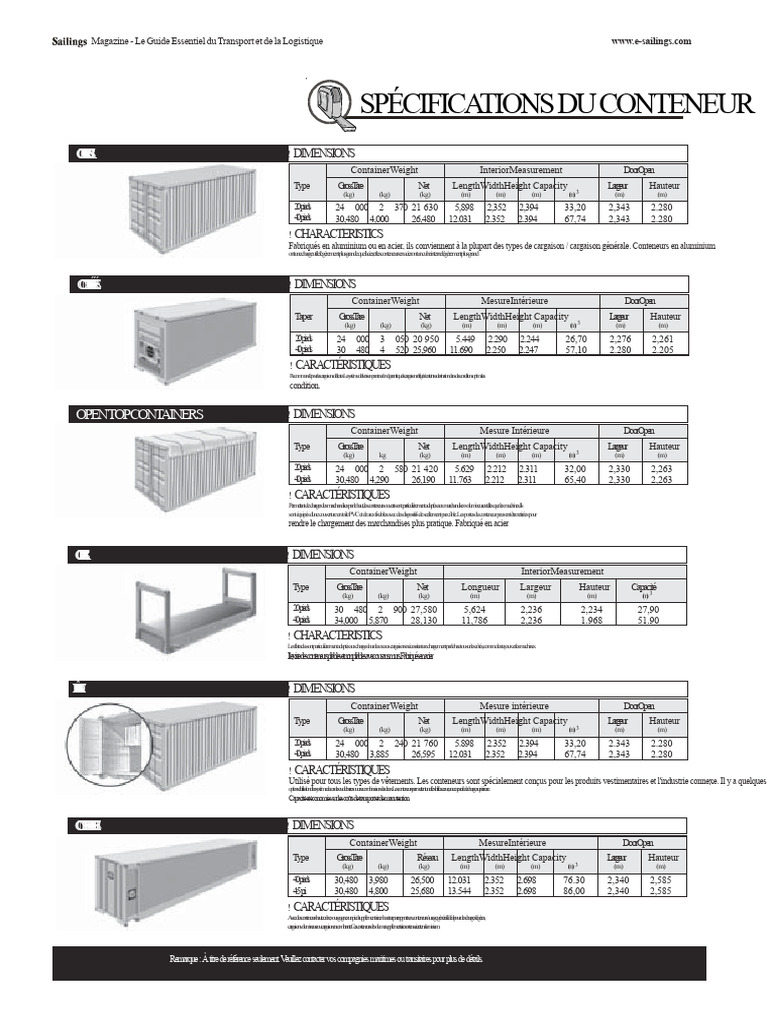 Guide Complet des Conteneurs de Transport | PDF | Infrastructure de ...