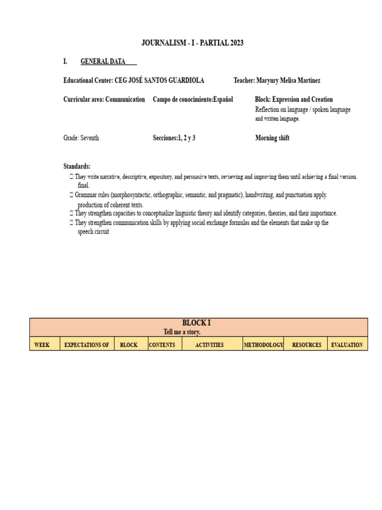 Seventh Grade Journal 2023 | PDF | Narrative | Communication