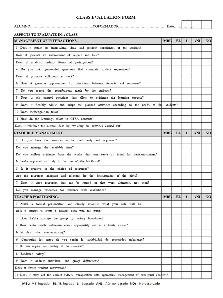 class observation sheet | PDF | Intelligence | Cognitive Science
