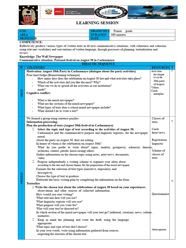 Learning Session - Text Production | PDF | Information | Human ...