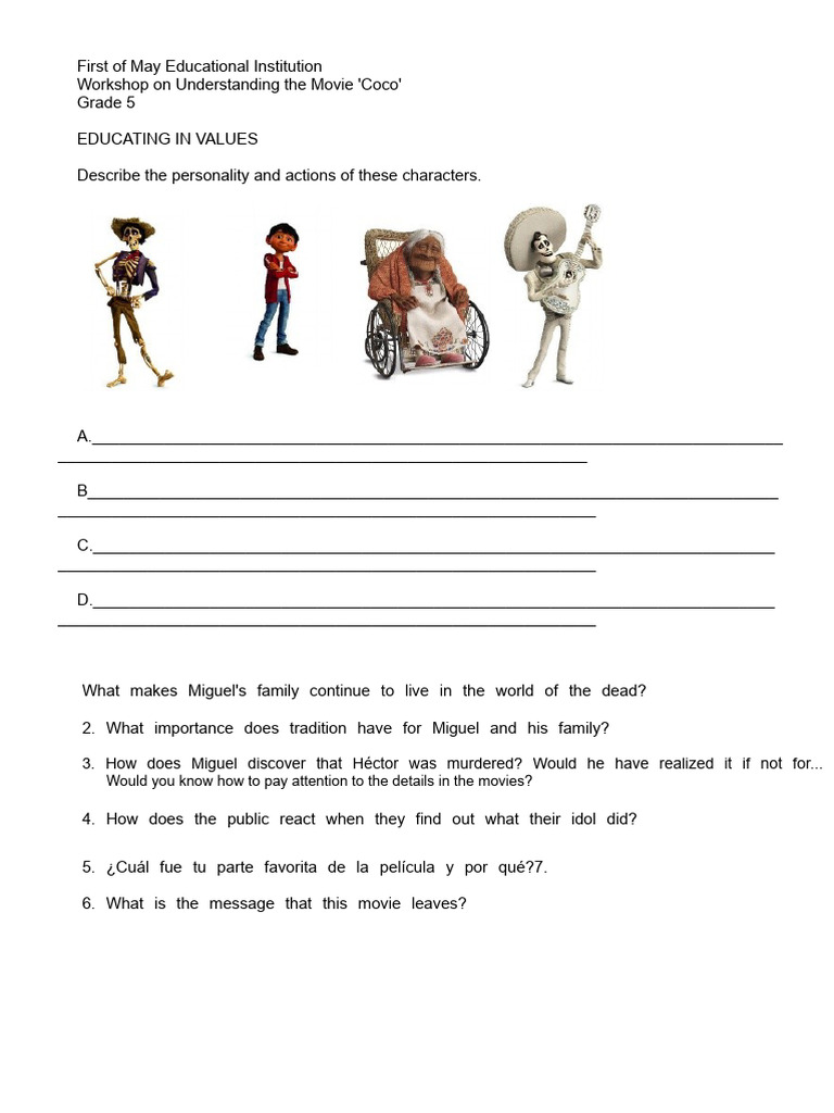 Workshop Movie Coco | PDF