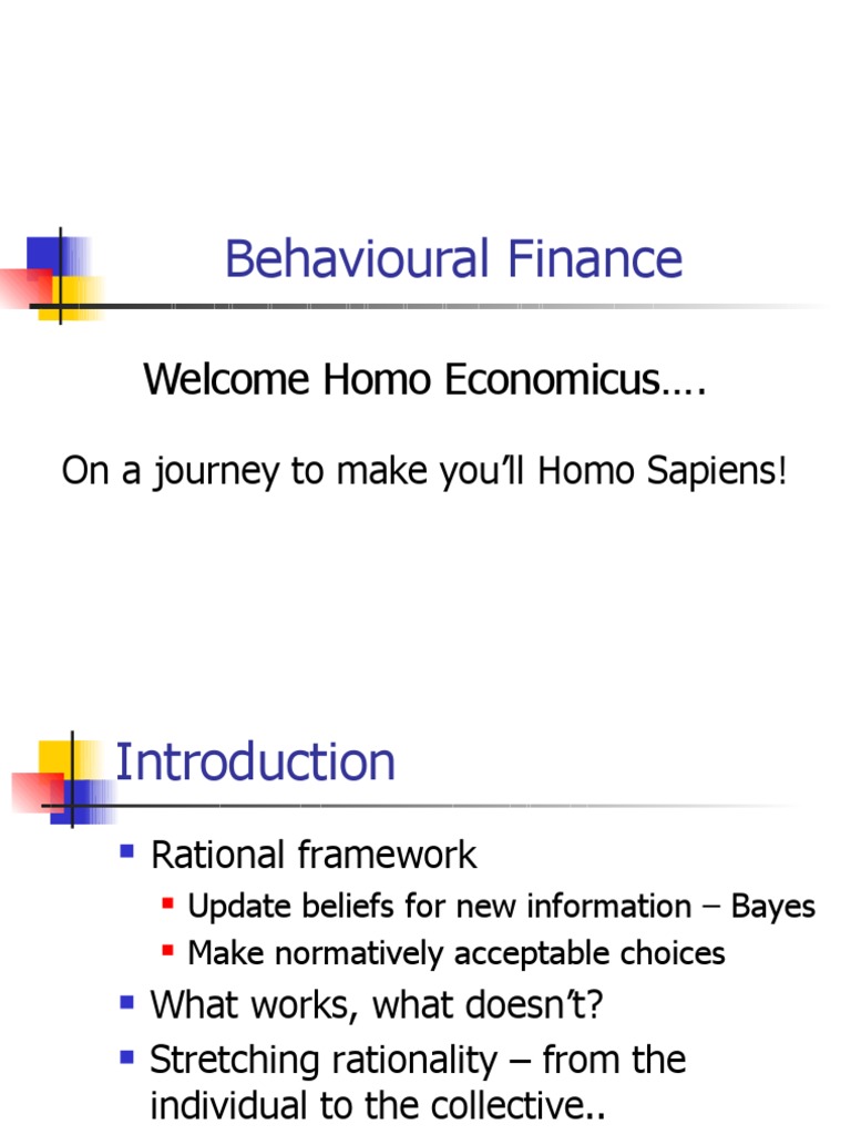 Behavioural Finance Basic Presentation | Rationality | Behavioral Economics