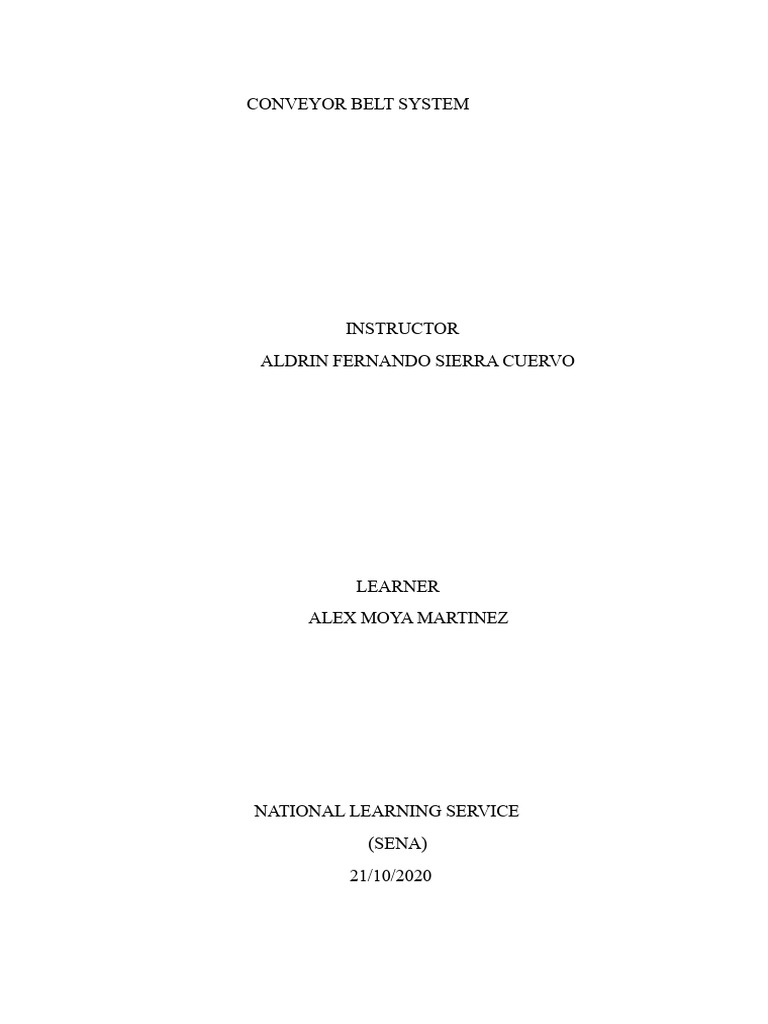 CONVEYOR BELT SYSTEMS | PDF | Programmable Logic Controller | Computer ...