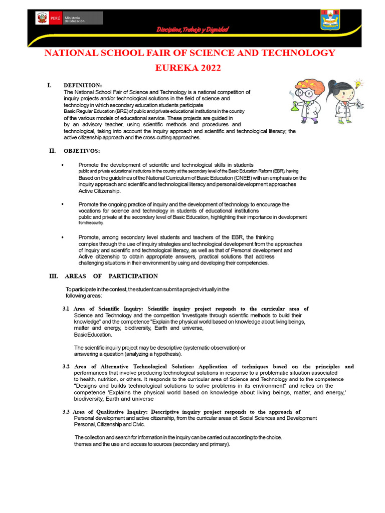 SUMMARY OF FENCYT BASES | PDF | Scientific Method | Inquiry