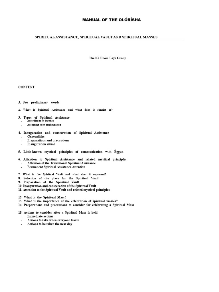 Spiritual Assistance, Spiritual Vault, and Spiritual Masses | PDF