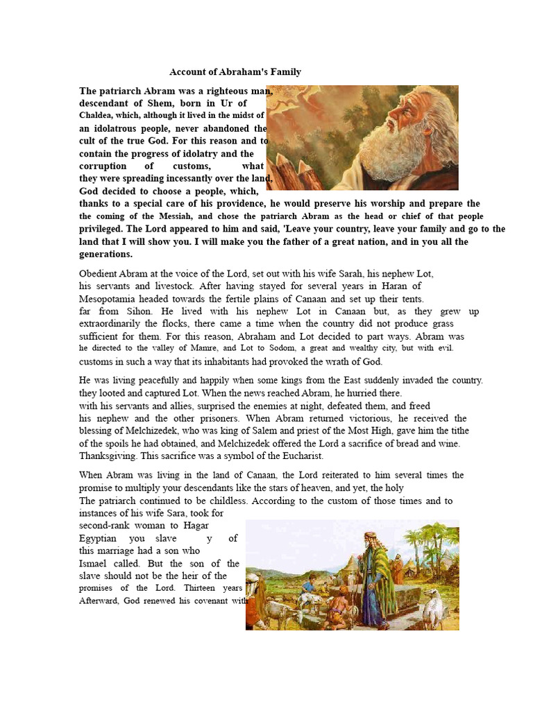 The Story of Abraham's Family | PDF | Abraham | Sarah