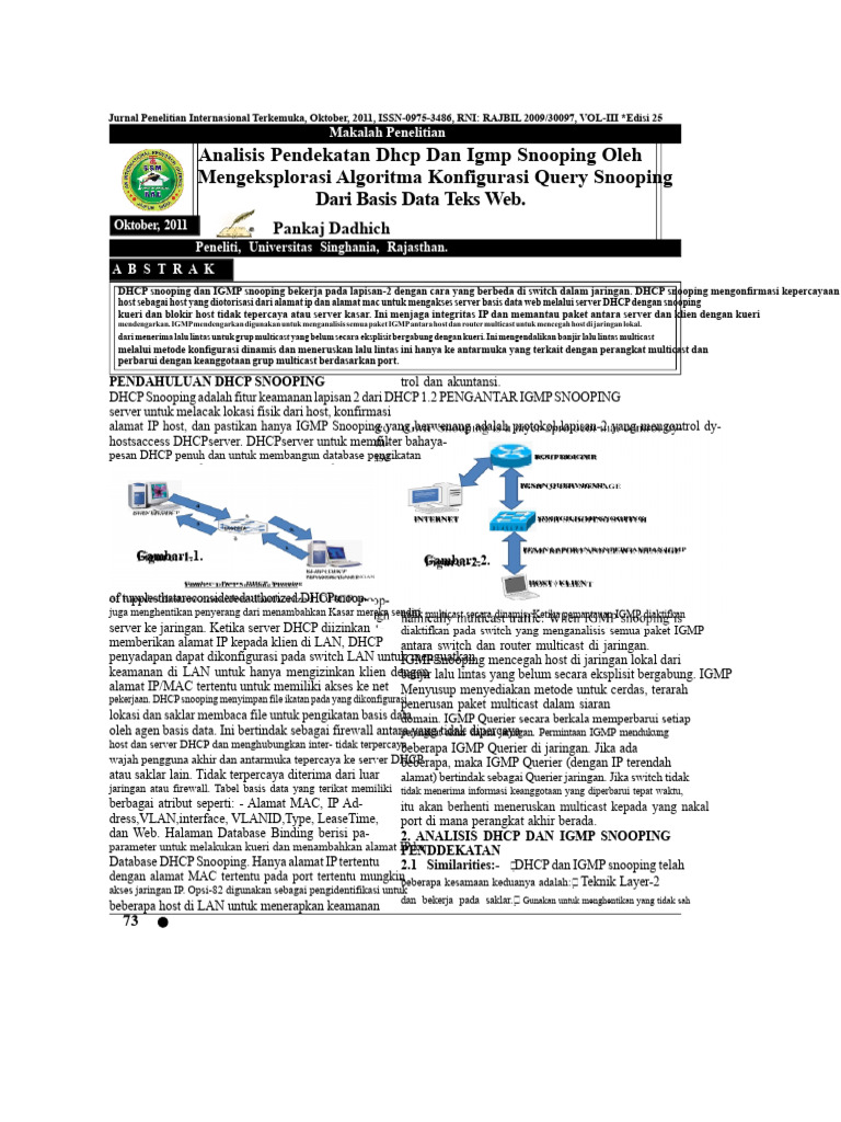 Analisis DHCP dan IGMP Snooping | PDF
