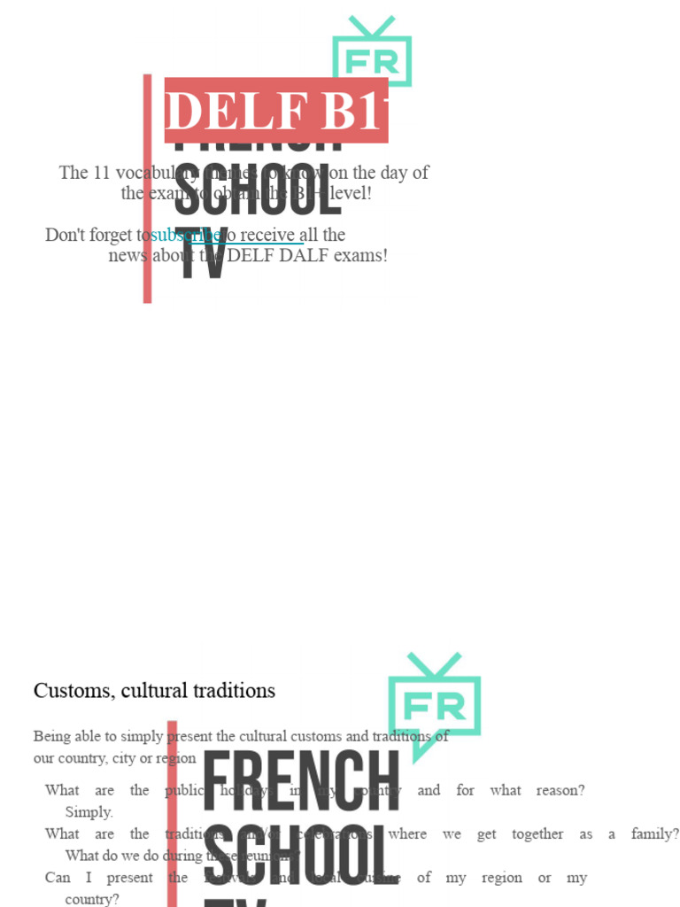 Delf b1 - All The Vocabulary - Free PDF | PDF | Cognition