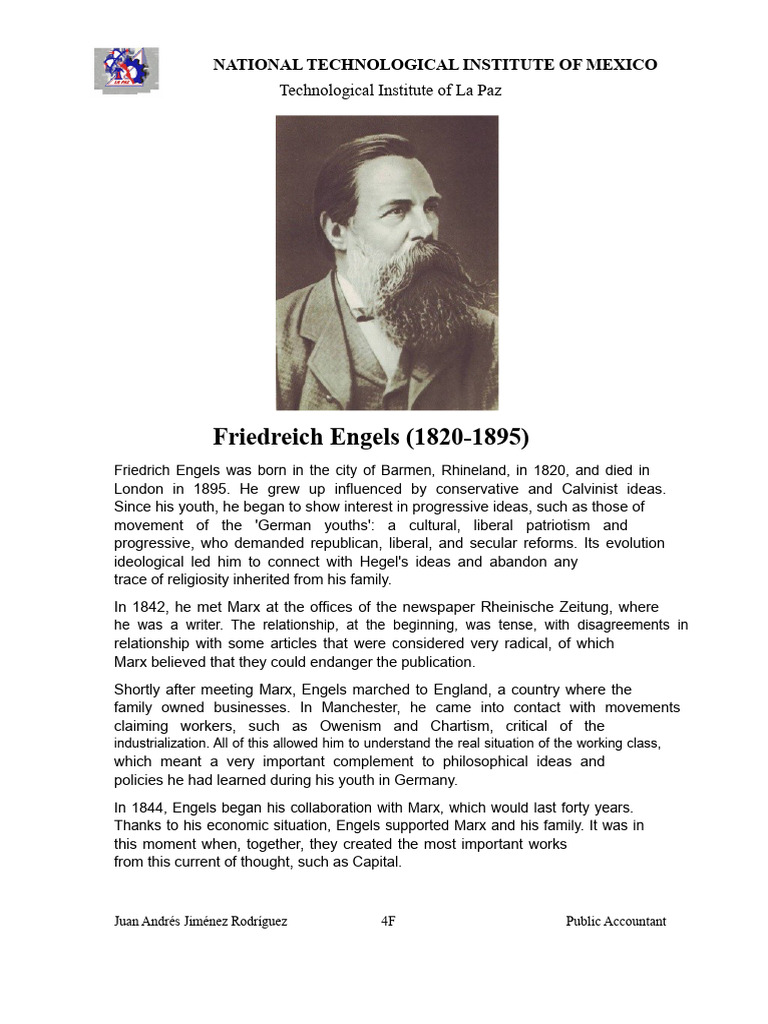 Federico Engels | PDF | Friedrich Engels | Karl Marx