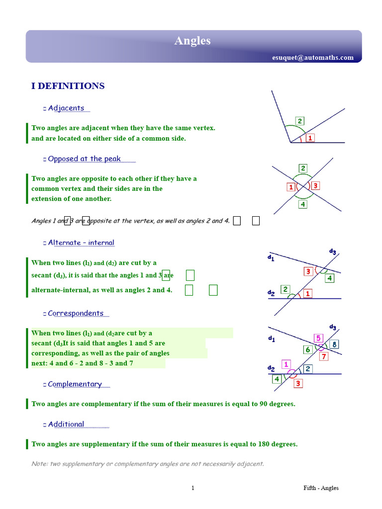 Angles 5 | PDF | Angle | Elementary Geometry