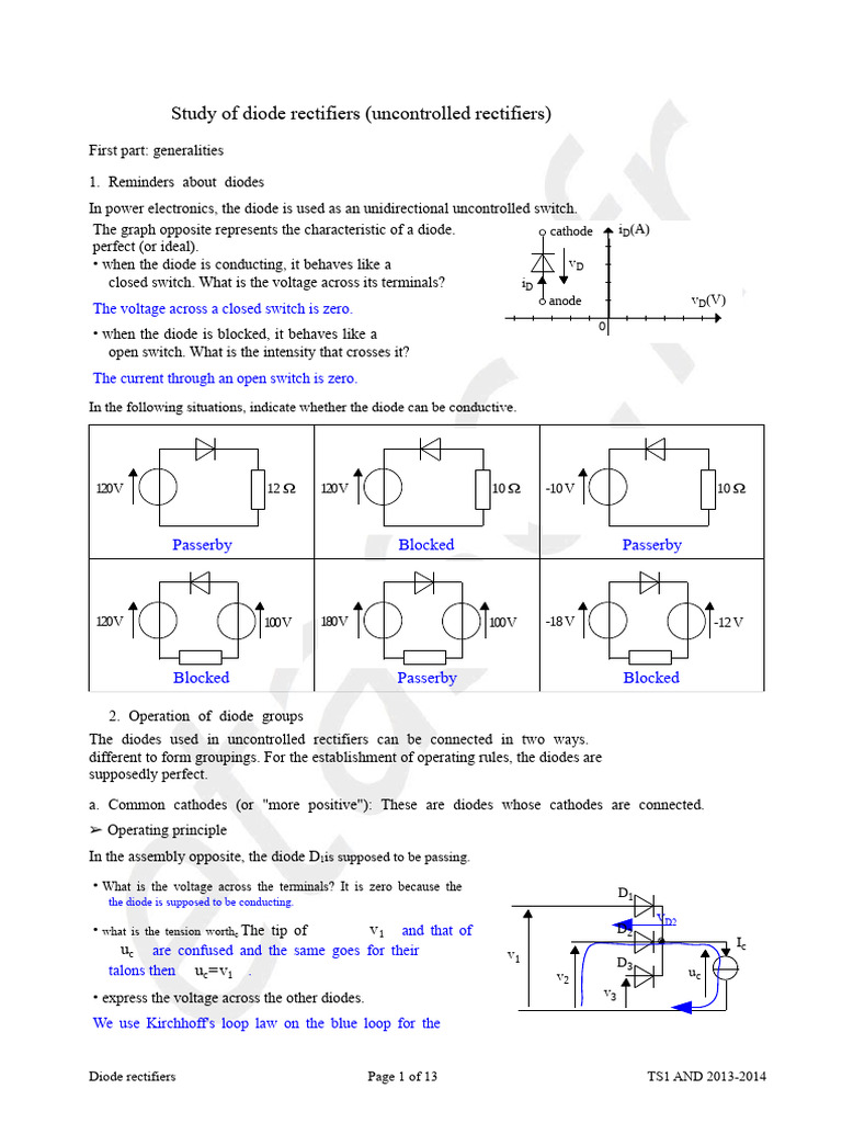 Correct Rectifier With Diodes 1314 | PDF | Diode | Rectifier
