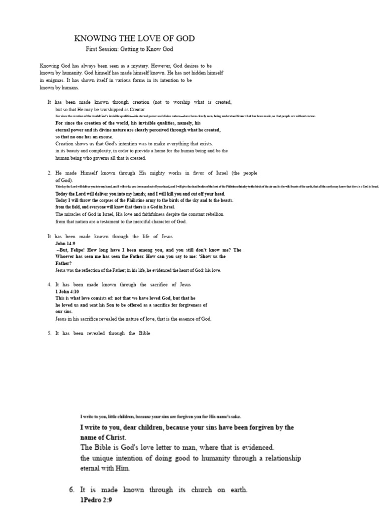 Understanding God's Love and Nature | PDF | Love | Eternal Life ...
