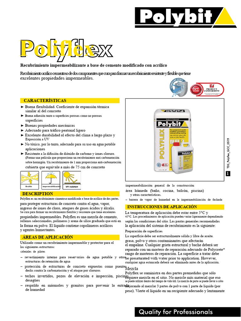 6-2-1-6-1-POLYFLEX.pdf | PDF | Hormigón | Agua