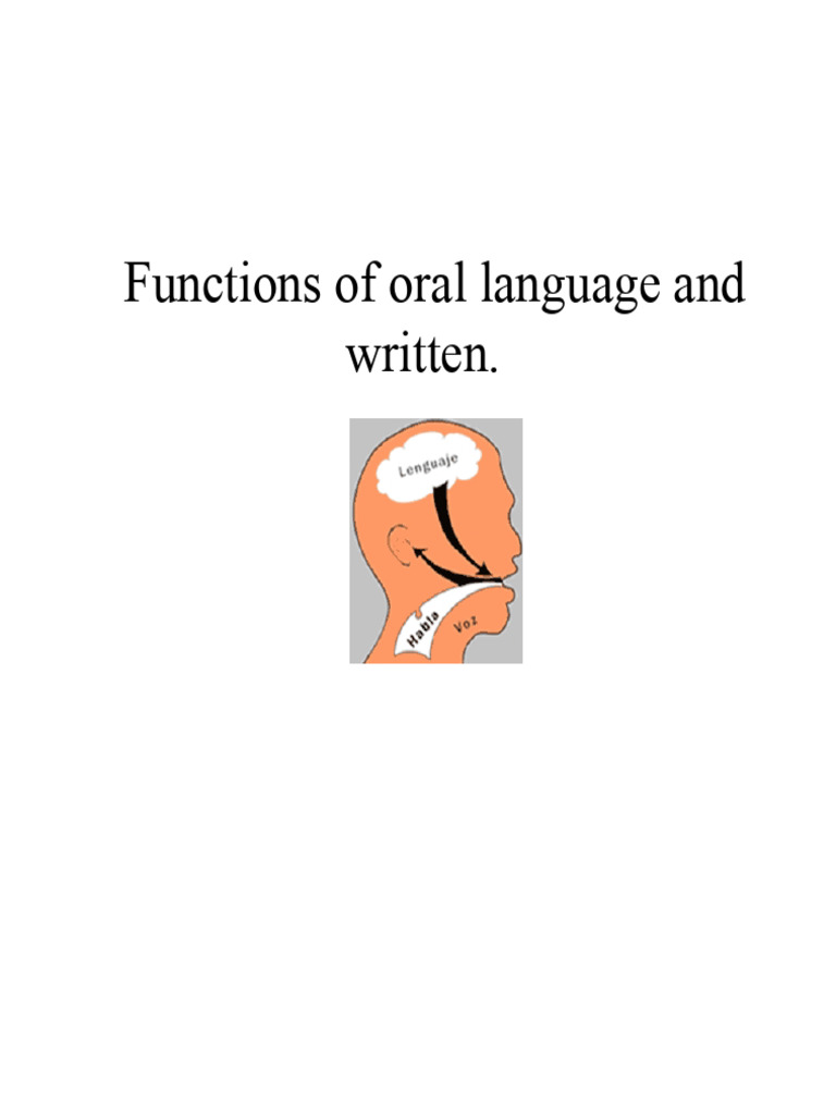 Functions of Oral and Written Language | PDF